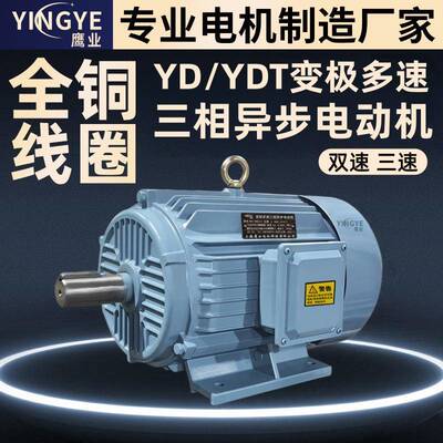 双速YD112M-6/42.2/2.8wYDT180M-6/45.1/15.5W变极多速电动机