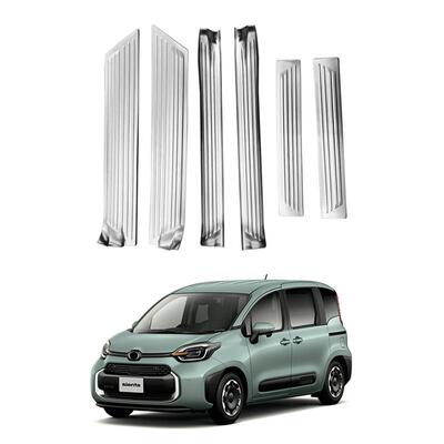 适用于22款丰田ToyotaSIENTA后护板门槛条踏板不锈钢防护贴