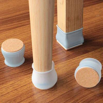 16/24Pcs Table Chair Leg Protector vers Thick Rubber Felt Bo