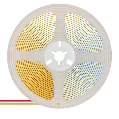 led低压24VCOB三色变光双色温灯带5mm/8mm宽智能语音调光调色灯条