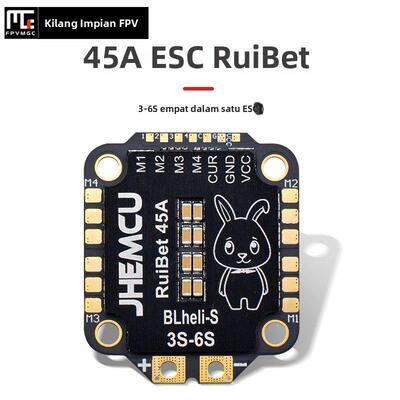 FPV津航JHEMCU RuiBet 45A55A 3-6S Dshot600 BLHELI_S四合一电调