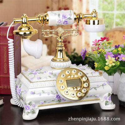 礼至示臻欧式时尚来电显仿古电51520话机复古创家意老式用固定座