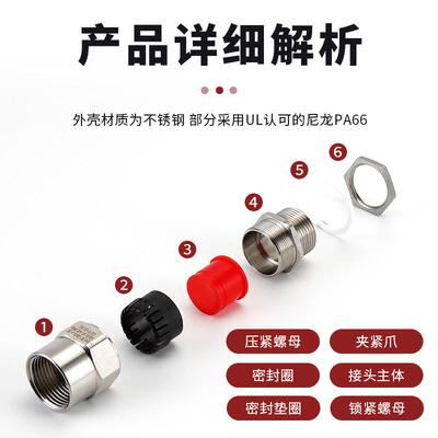 厂家供应 BDM-III 防爆接头防爆格兰头防爆电缆夹紧密封接头