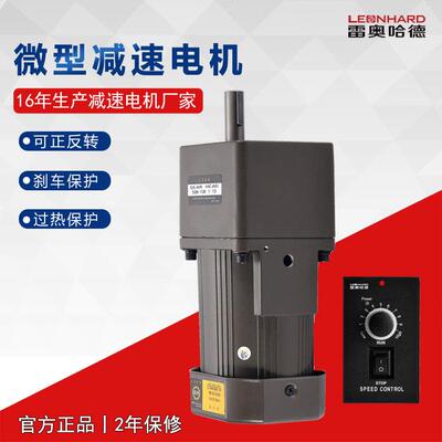 雷奥哈德-二年保修60W90W120W交流220V调速电机东莞减速马达厂家