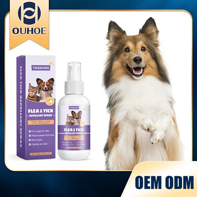 YEGBONG Pet External Parasite Repellent Spray - Gentle and E