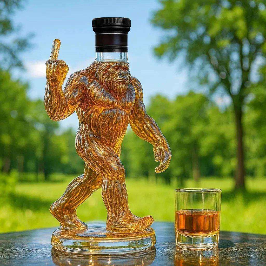跨境新品 Funny Bigfoot Whiskey Bottle 有趣的大脚怪威士忌酒瓶