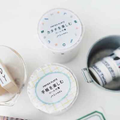 【现货】 日本asanel设计师联名款papierplatz透明印章贴纸便签卷