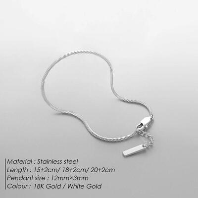 925 sterling silver 3MM Snake Chain Bracelet Men Hip Hop Sim