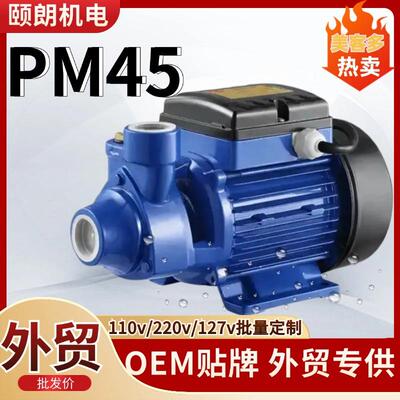 外贸pm45旋涡泵水泵高扬程大流量220v/110vPM45Waterpump