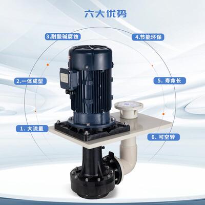 槽内立式泵JKD-W-100SK-15VF-4 长轴一体压制出轴 耐酸碱可空转