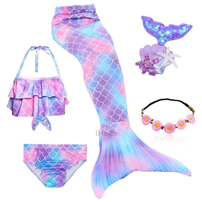 Mermaid Tail for Girls Kid Swimsuit Children the Little Merm