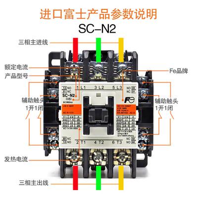 正品进口富士电梯用交流接触器SC-N1-N2-N2S一N3线圈AC110 AC220V