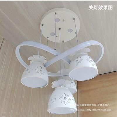 圆形餐厅灯17048用卧室走廊吊灯时尚吧台2家25新款40头跑马灯控遥