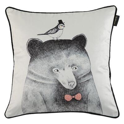 正品aiand 038天鹅B绒卡通印花简约现代l样板7房腰枕枕头沙发靠垫