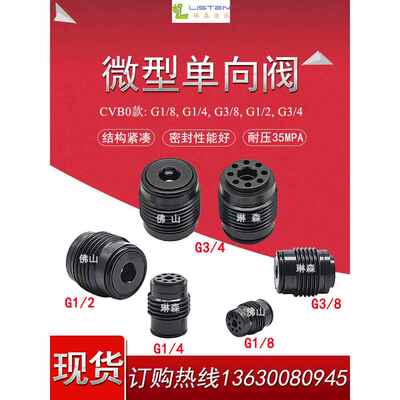 液压内置单向微型阀插装埋入cvb0g1/4旋入式阀芯高压意大利vis