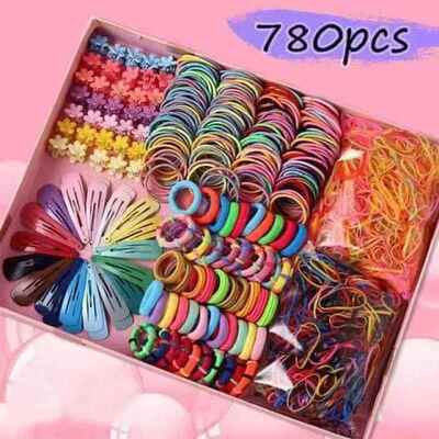 Candy Color Girls Hair Clips Rope Ponytail Holder Kids Hair