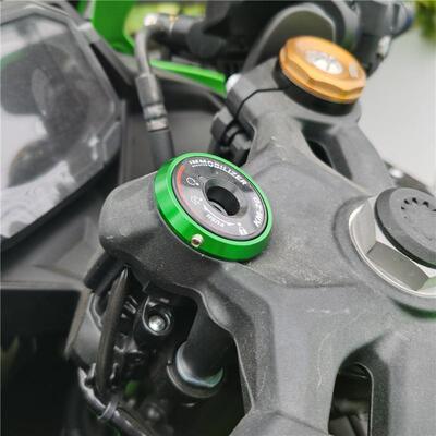 适用川崎 ZX4RR ZX4R 23-24年改装铝合金电子门锁盖装饰盖帽配件