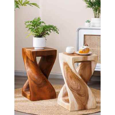泰国实木墩子矮凳家用原木边几创意坐凳根雕木头树桩摆件花架花凳