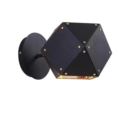 后现代异形多头简约吊灯酒吧不锈钢多面体魔方DNA分子灯具