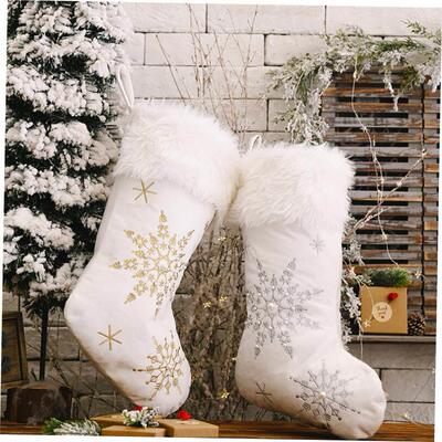 christmas decoration tree Pearl snow Christmas stockings
