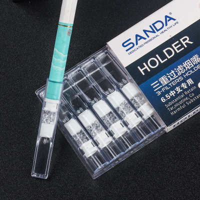 三达6.5mm中支烟嘴过滤嘴一次性过滤器三重过滤净烟器中细烟