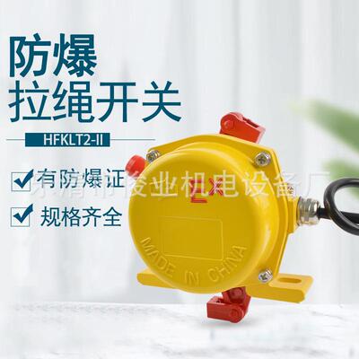 隔爆型BHFKLT2-II双向防爆拉绳开关 手动拉线开关 输送带急停开关