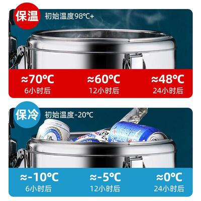 304特凉厚冷全发泡保温桶超长保保温桶大容量摊食堂饭桶RGI茶桶摆