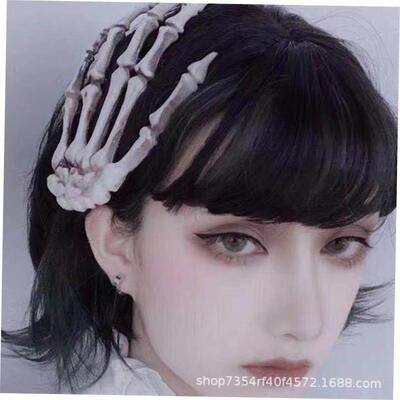 Skull claw hairpin Halloween headdress Scary skeleton 万圣节