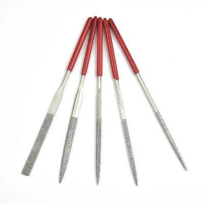 5pc File Set Plastic Handle Metal Stone Grinding Flat