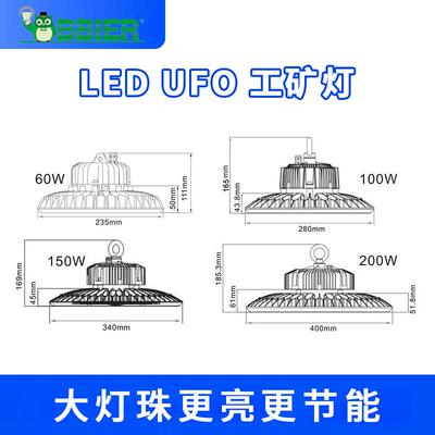 LED能工矿灯FO圆形飞碟灯U车间仓库厂AFV铸房高顶照明灯压款节照