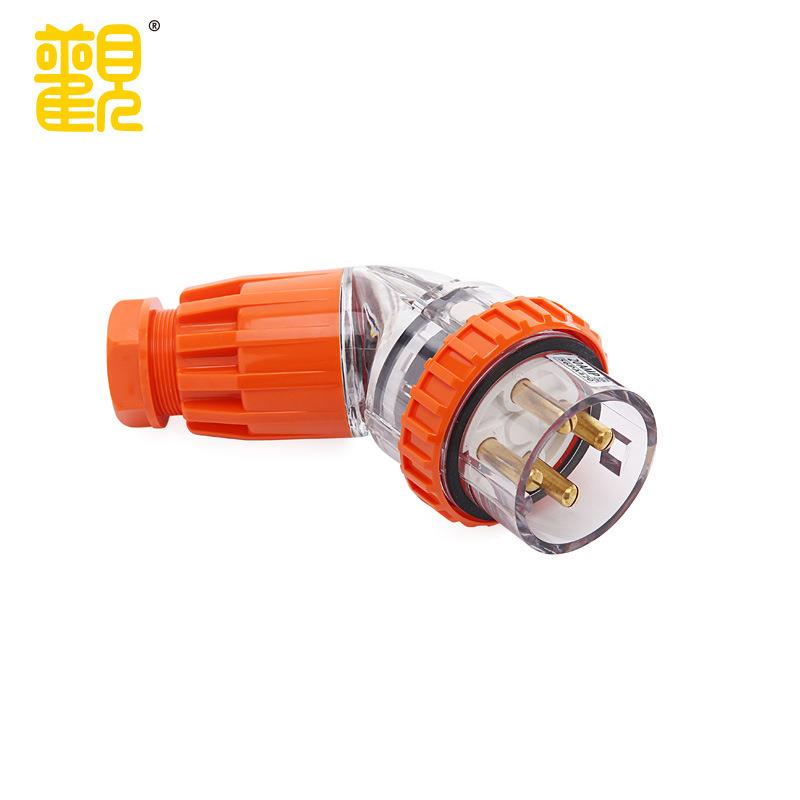大观56PA圆形防水弯插头IP66防尘防水工业户外作业专用弯插头防雨