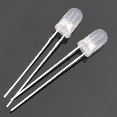 F5圆头双色无极LEMD色灯珠透明雾状红红VKF蓝绿红翠绿双5M直插灯