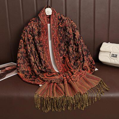 Imitation cashmere scarf ethnic style scarf shawl围巾披肩