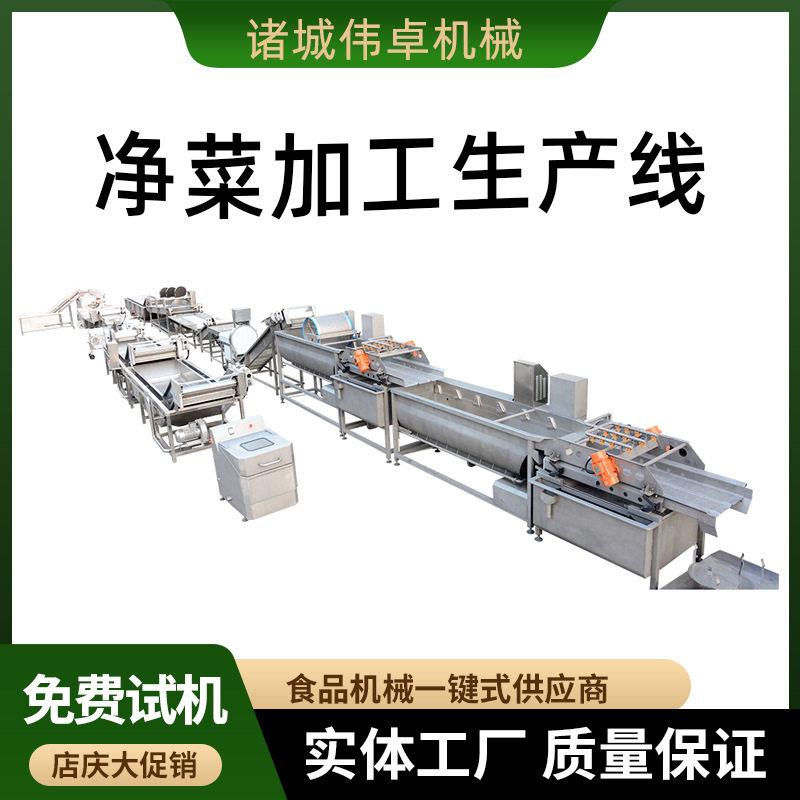 净菜加工全套流水线多功能蔬果净菜清洗设备流水清洗线气泡洗菜机