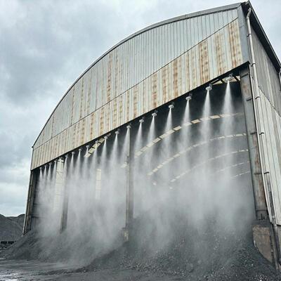 全自动微米干雾抑尘设备｜双流体雾化技术｜矿山、港口、堆场适用