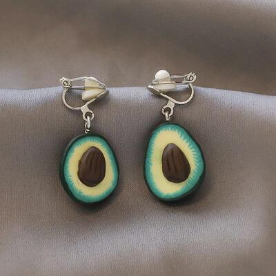 Fashion charm Creative pearl clip on Earrings Cute Handmade