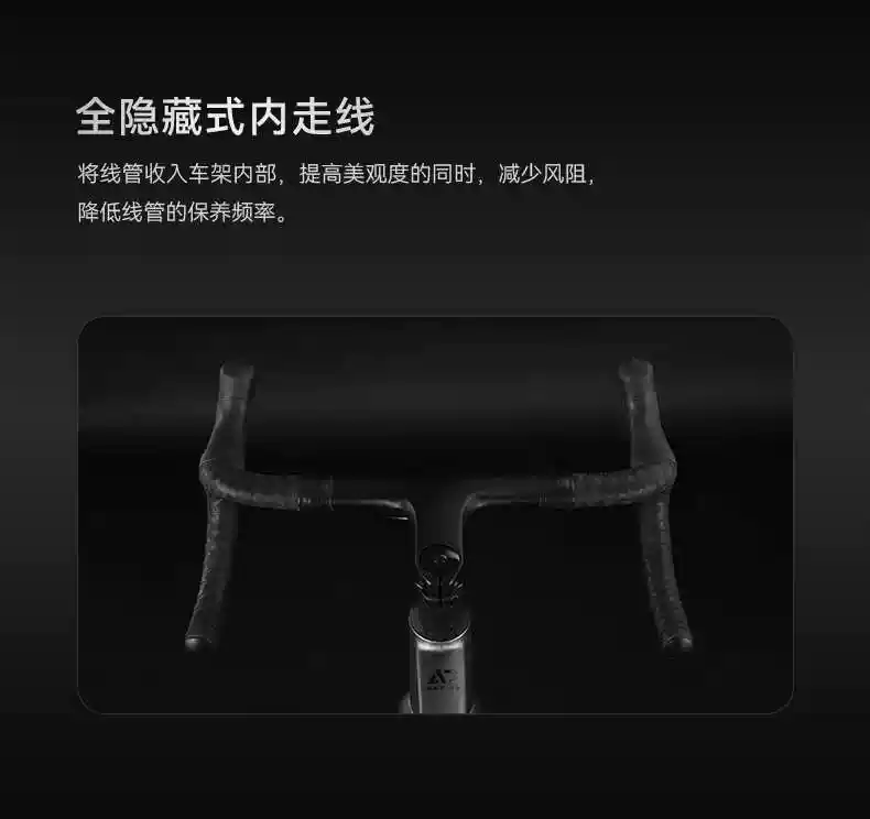 新款喜德盛AD500公路自行车电子变速24速油压碟刹桶轴碳纤前叉