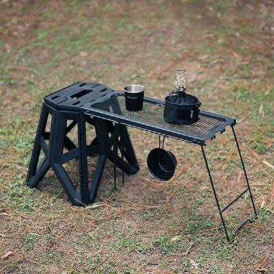 Portable Camping Table Iron Portable Barbecue Table