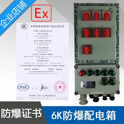 1进6出铝合金防爆电箱开关箱BXMD51BXMD58-6K防爆配电箱ExdeIIBT4