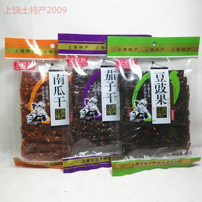江西上饶特产饶乡醉南瓜干茄子干豆豉果香辣味228克零食满5包包邮