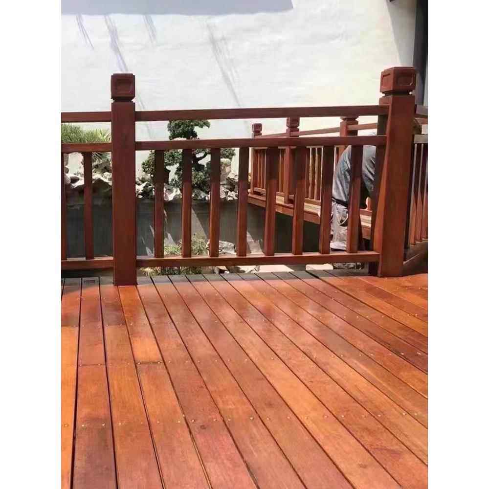 菠萝格防腐木地板户外栈道阳台柳桉木室外巴劳木坐凳栏杆葡萄架