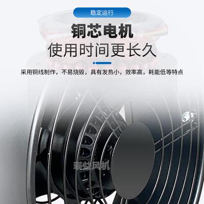 瑛益FZY-6E6500方形式排烟换气通风热外转子轴流风450W风散量机90