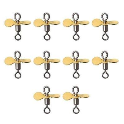 JU64 10Pcs Plug Casting Fly Propeller Spinnerbait Topwater