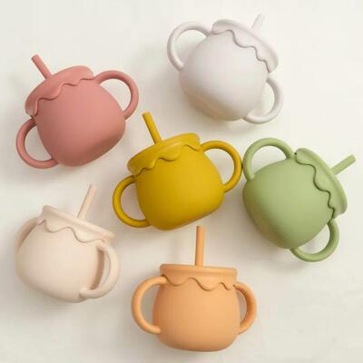 Baby Feeding Cups Portable Drinkware Sippy Cup Solid Food Co