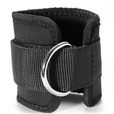 D-Ring Ankle Anchor Strap Belt Gym Cable Attachment Thigh Le