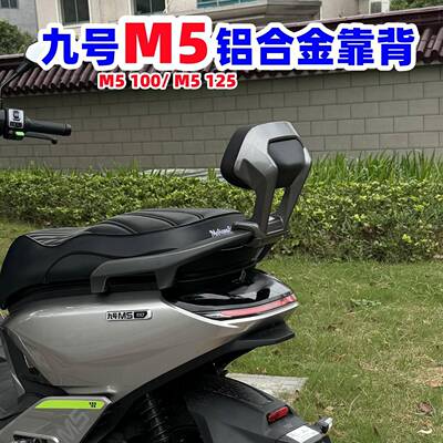 适用九号M5铝合金靠背 九号电动车M5100后靠垫M5125腰靠载人配件