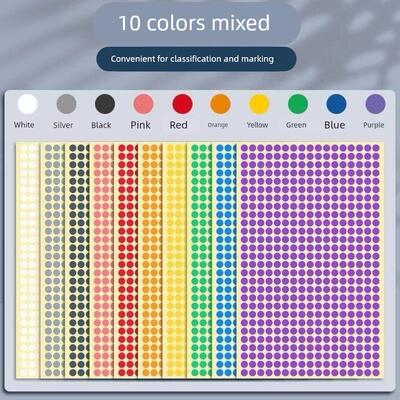 Color dot stickers round sticker round the non-drying label