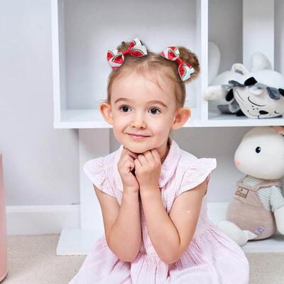 Fruit Printing Bow Hairpin Baby Watermelon Bangs Clip Sm发夹