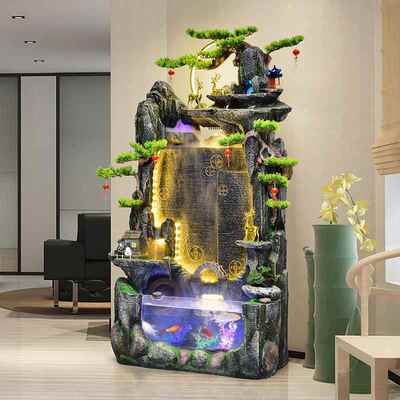 山客流水喷泉现代鱼缸创意高山流水假摆园件GYB厅阳台庭院花落地