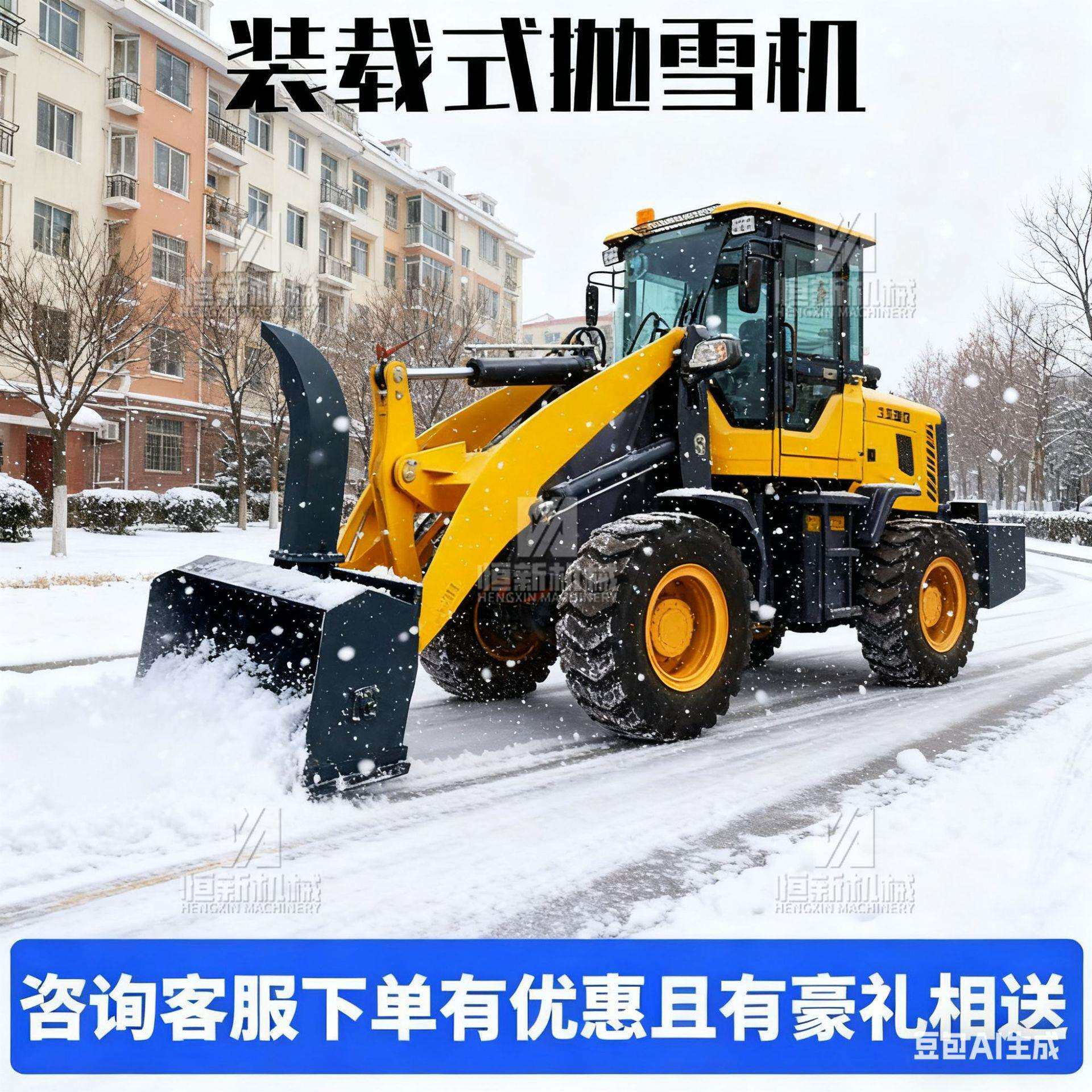装载机式抛雪机除雪机扫雪机大型环卫机械设备市政清雪机多功能